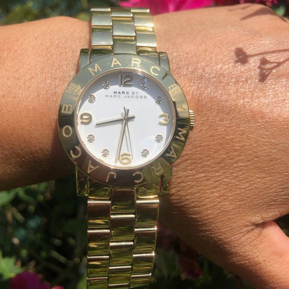 Marc Jacobs | Accessories | Marc By Marc Jacobs Gold Mini Amy Watch ...